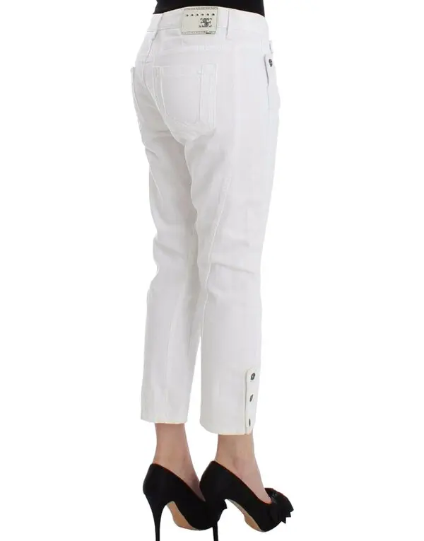 Ermanno Scervino Cropped Button Detail Jeans