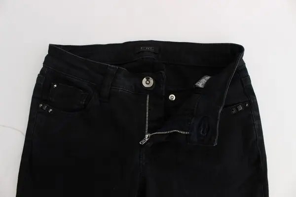 Costume National Slim Fit Cotton Jeans - Black