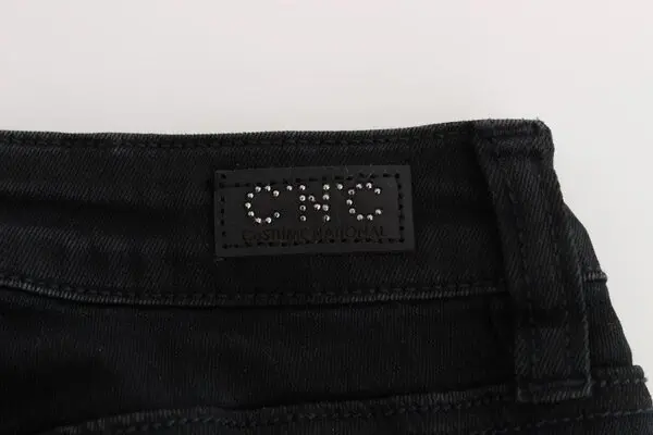 Costume National Slim Fit Cotton Jeans - Black