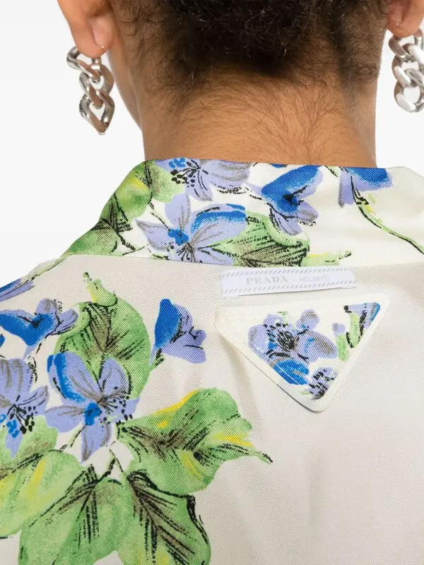 Prada Floral-print Shirt - Talco