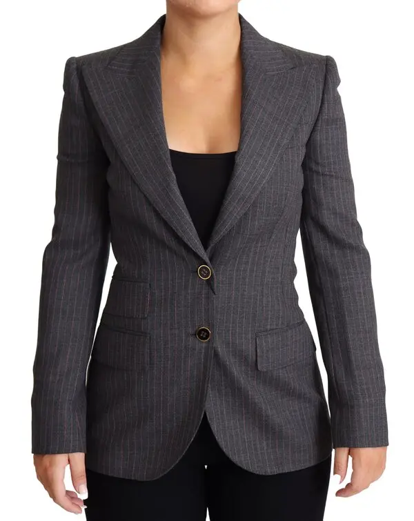 Dolce & Gabbana Single-breasted Wool Blazer - Gray
