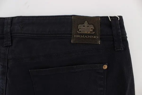 Ermanno Scervino Cotton Blend Casual Fit Trousers