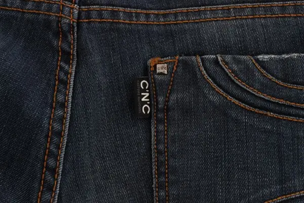 Costume National Cotton Blend Bootcut Jeans