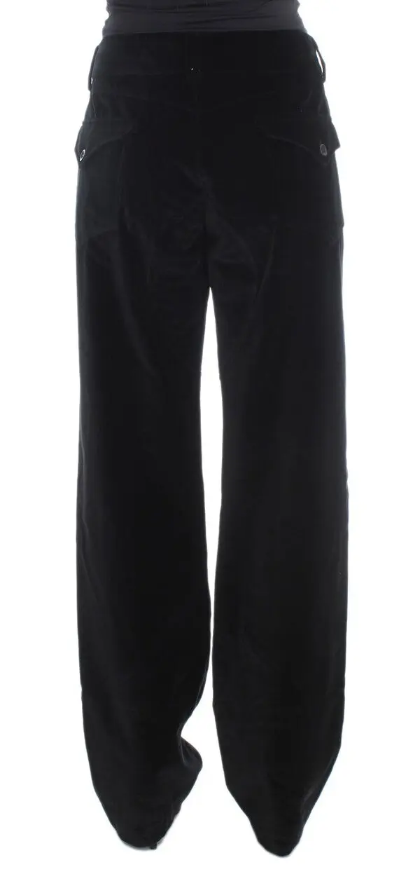 Ermanno Scervino Velvet Cotton Straight Leg Trousers