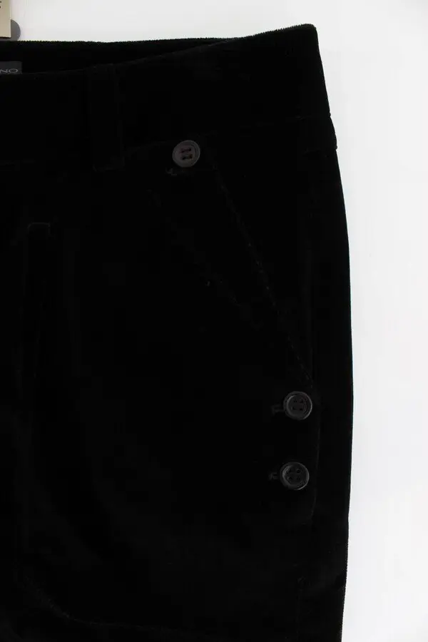 Ermanno Scervino Velvet Cotton Straight Leg Trousers