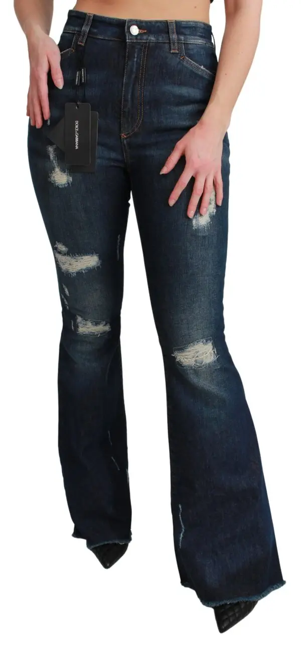 Dolce & Gabbana Cotton Stretch Flared Jeans