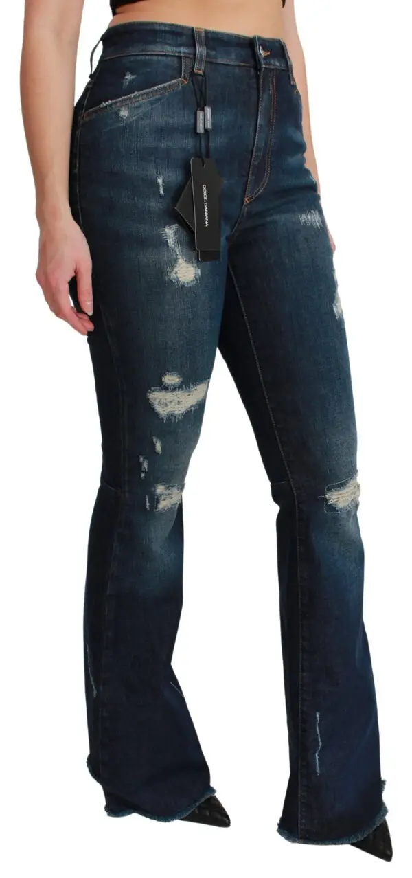 Dolce & Gabbana Cotton Stretch Flared Jeans