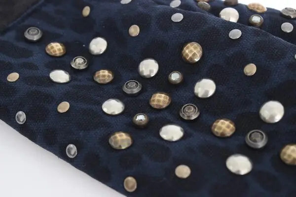 Dolce & Gabbana Leopard Print Studded Gloves