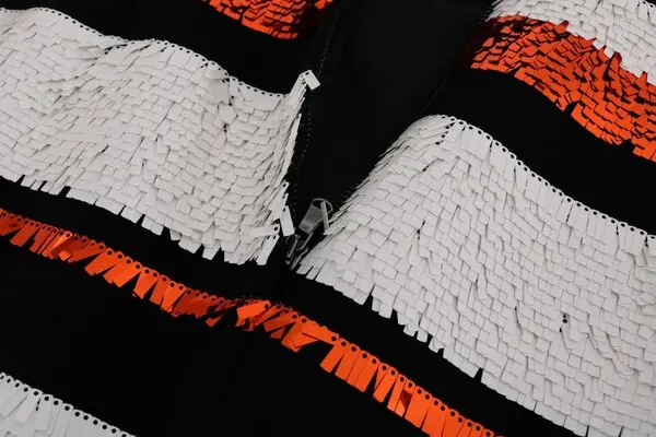 Dolce & Gabbana Striped Sequined Sheath Dress