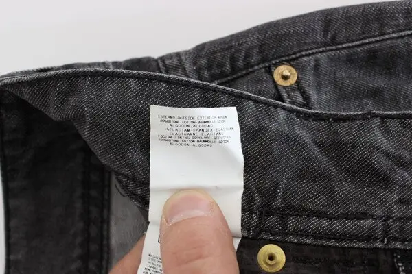 John Galliano Wash Cotton Torn Straight Fit Jeans