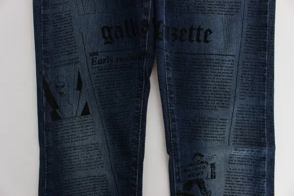 John Galliano Wash Cotton Blend Slim Fit Bootcut Jeans