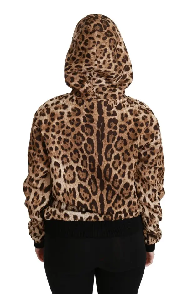 Dolce & Gabbana Hooded Leopard Print Sweater