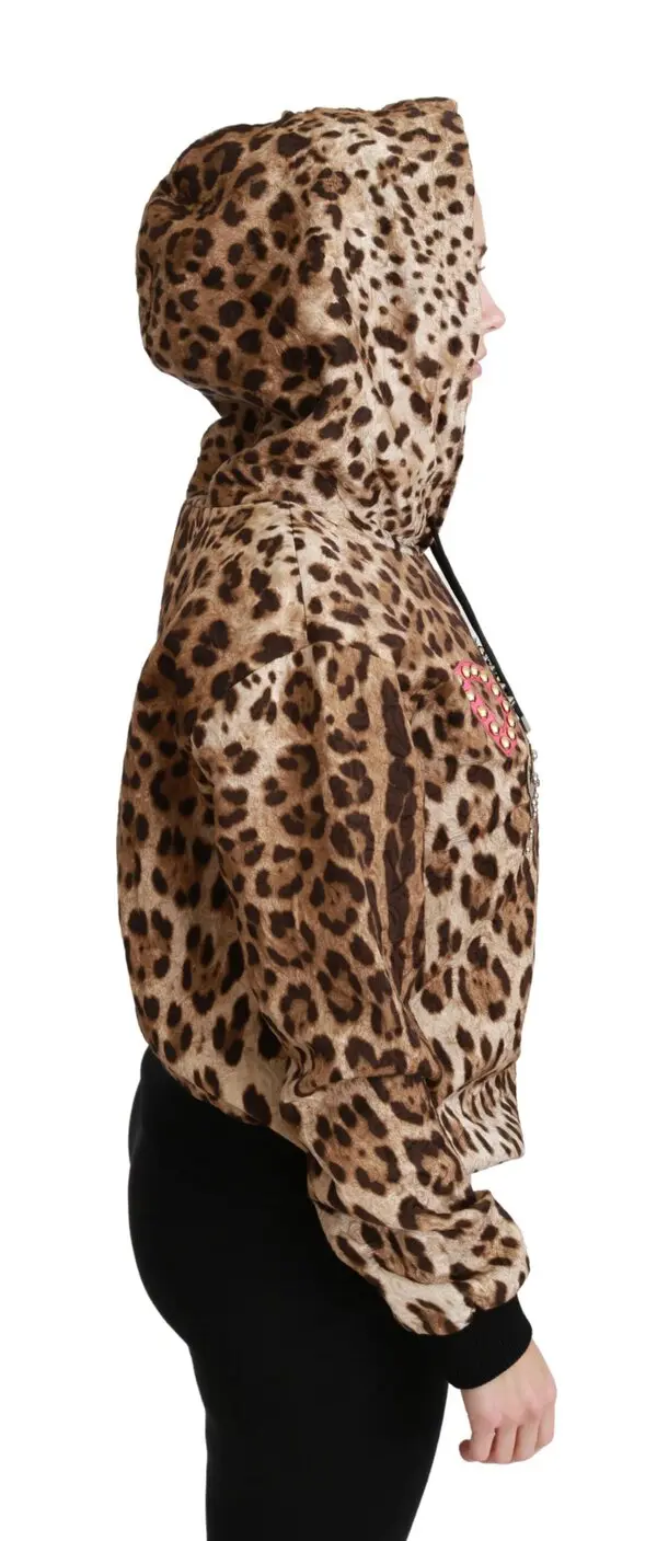 Dolce & Gabbana Hooded Leopard Print Sweater