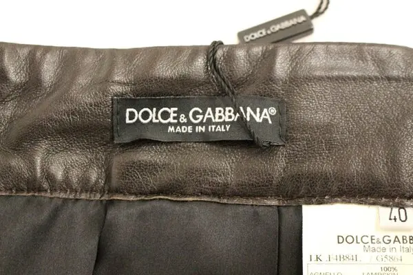Dolce & Gabbana Patchwork Leather Straight Skirt