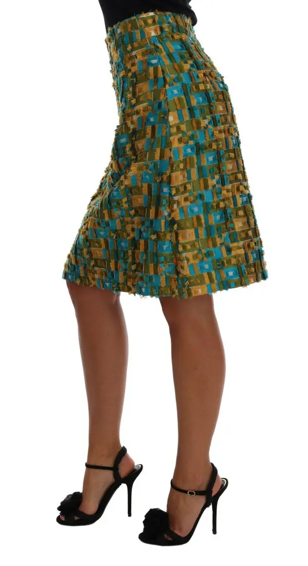 Dolce & Gabbana Jacquard Pencil Mini Skirt