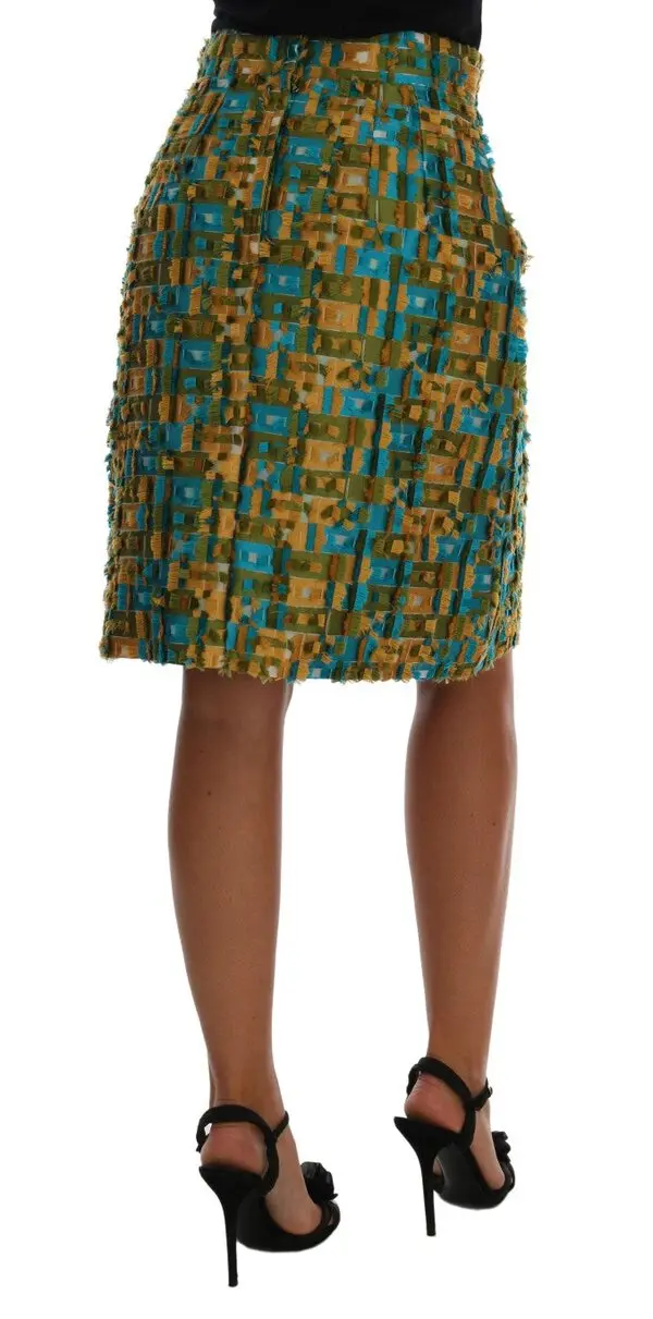 Dolce & Gabbana Jacquard Pencil Mini Skirt