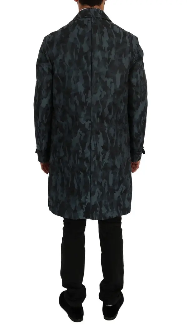 Dolce & Gabbana Camouflage Print Trench Coat