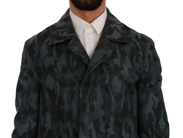 Dolce & Gabbana Camouflage Print Trench Coat