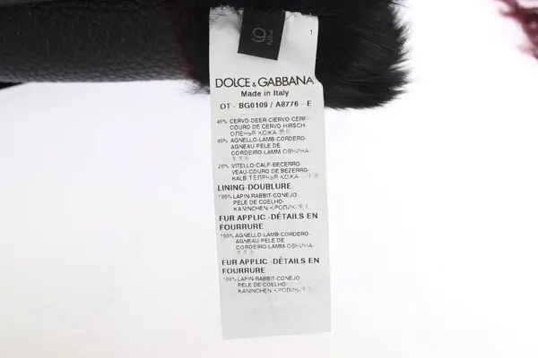 Dolce & Gabbana Leather Shearling Gloves