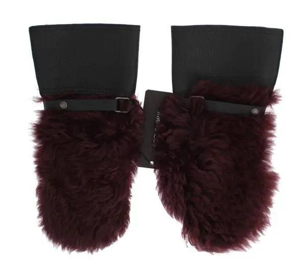 Dolce & Gabbana Leather Shearling Gloves