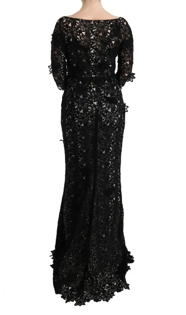 Dolce & Gabbana Cotton Silk Floral Maxi Dress