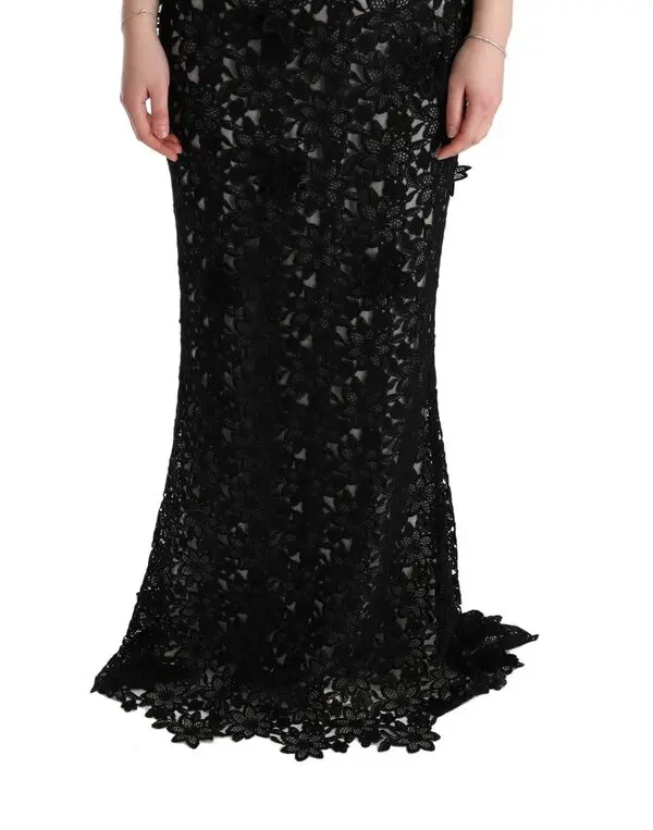Dolce & Gabbana Cotton Silk Floral Maxi Dress