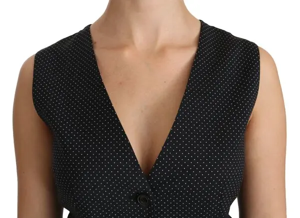 Dolce & Gabbana Dotted Sleeveless Vest Top - Black