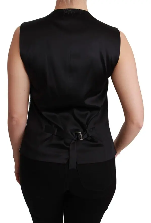 Dolce & Gabbana Brocade Sleeveless Top - Silver