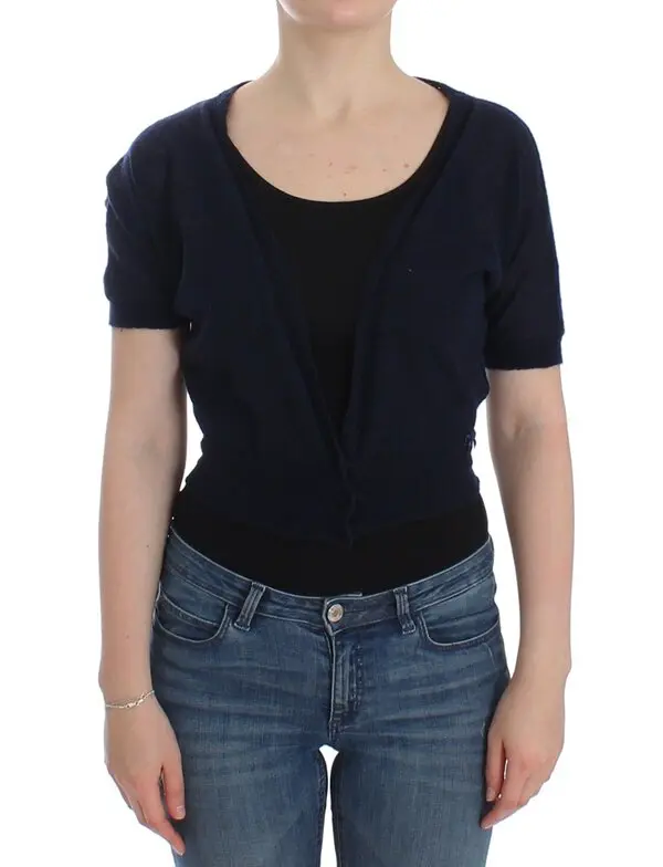 Ermanno Scervino Knit Wool Alpaca Cardigan - Blue