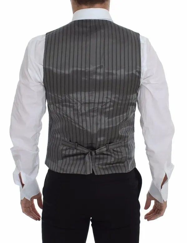 Dolce & Gabbana Cotton Stretch Dress Vest - Gray