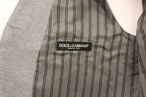 Dolce & Gabbana Cotton Stretch Dress Vest - Gray