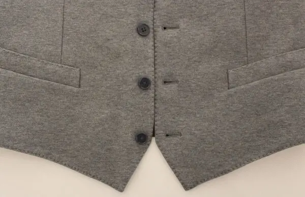 Dolce & Gabbana Cotton Stretch Dress Vest - Gray