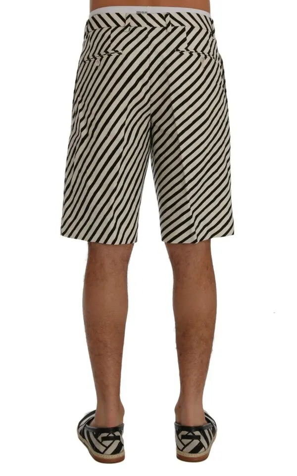 Dolce & Gabbana Hemp Striped Casual Shorts