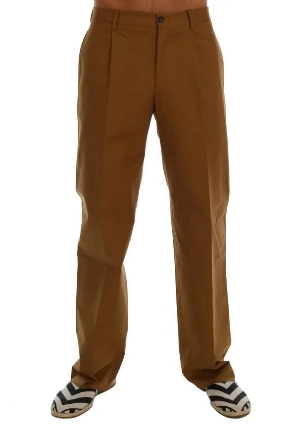 Dolce & Gabbana Stretch Cotton Formal Trousers