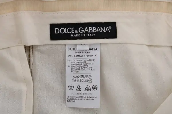 Dolce & Gabbana Stretch Cotton Formal Trousers