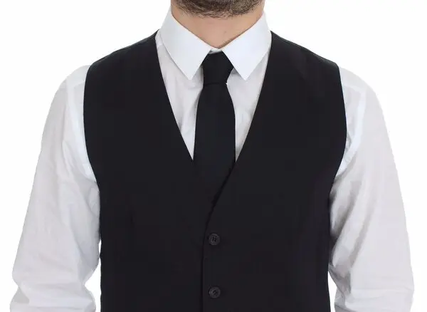 Dolce & Gabbana Single-breasted Cotton-stretch Dress Vest - Blue