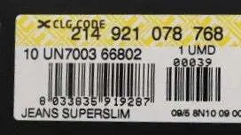 Costume National Cotton Superslim Jeans