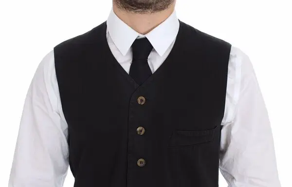 Dolce & Gabbana Cotton Viscose Vest - Black