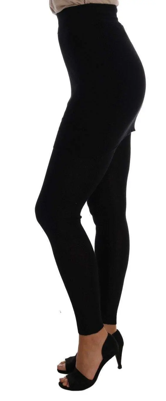 Dolce & Gabbana Cashmere Silk Stretch Tights - Black