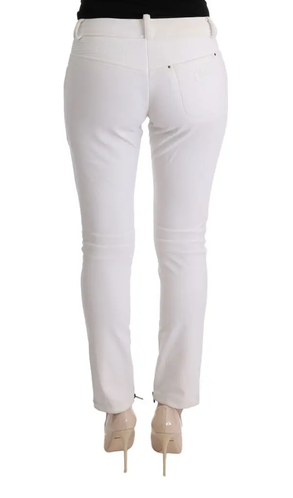 Ermanno Scervino Cotton Slim Fit Trousers - White