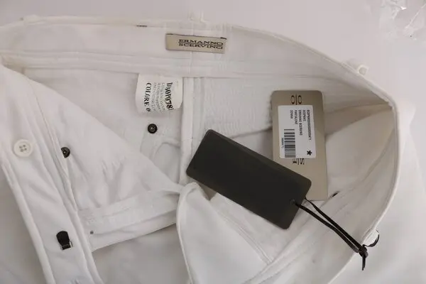 Ermanno Scervino Cotton Slim Fit Trousers - White