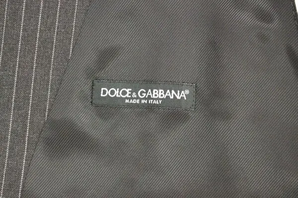 Dolce & Gabbana Wool Striped Single Breasted Vest - Gray