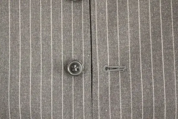 Dolce & Gabbana Wool Striped Single Breasted Vest - Gray