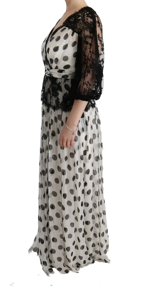 Dolce & Gabbana Floral Polka Dot Gown