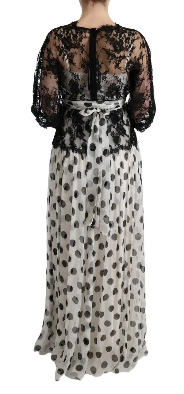 Dolce & Gabbana Floral Polka Dot Gown