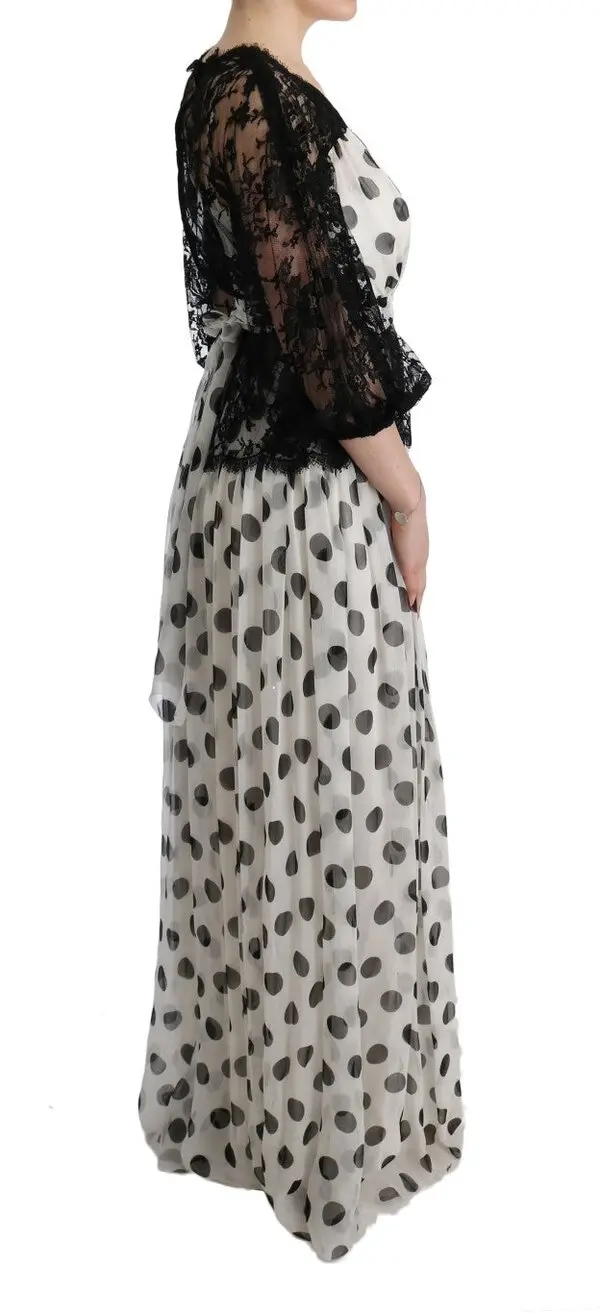 Dolce & Gabbana Floral Polka Dot Gown
