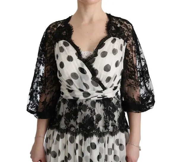 Dolce & Gabbana Floral Polka Dot Gown