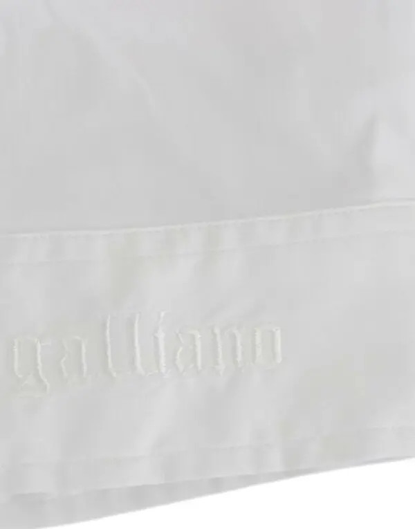 John Galliano Cotton Stretch Shirt Top - White