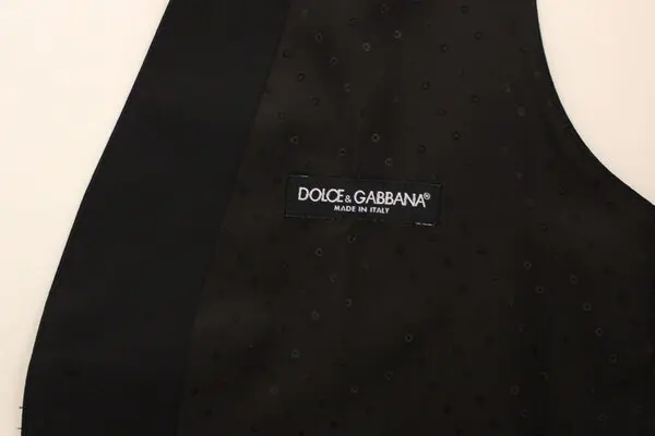 Dolce & Gabbana Wool And Silk-blend Single-breasted Vest - Black
