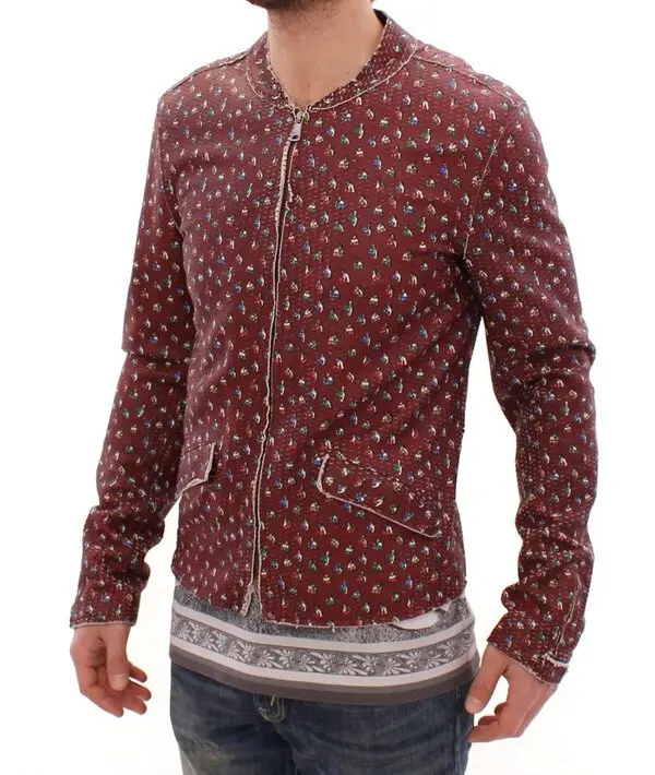 Dolce & Gabbana Leather Boxer Print Jacket